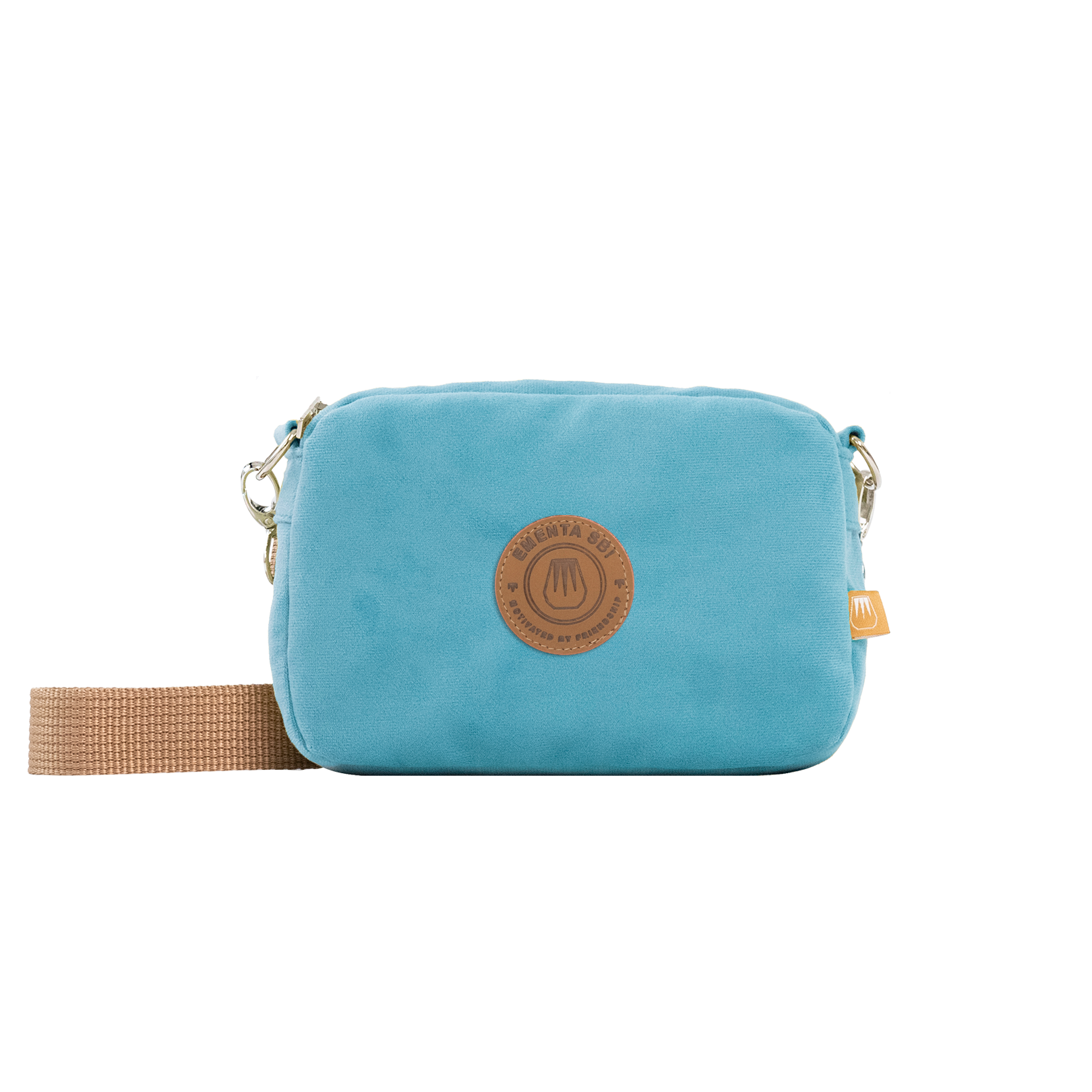 Fluffy Patch Velvet Shoulder Bag